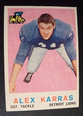 1959 Topps #103 ALEX KARRAS DETROIT LIONS EX / NM Football Card IOWA ...