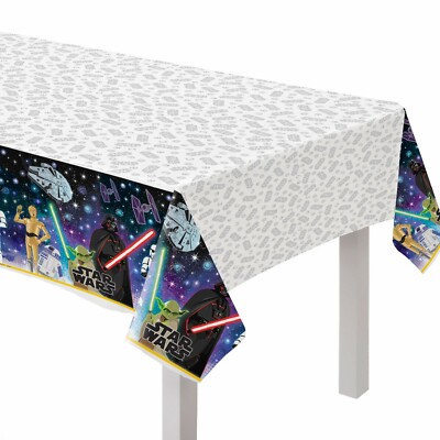 Star Wars Party Supplies GALAXY TABLE COVER Plastic 54 x 96 Inch | eBay ...