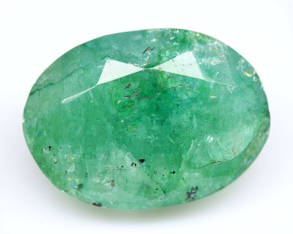 Certified Natural Green Untreated Zambia Emerald Loose Gemstone Cut 12. ...