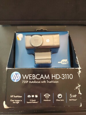 HP WebCam HD-3100 Web Camera 720pwith TrueVision NEW but Damaged Box ...