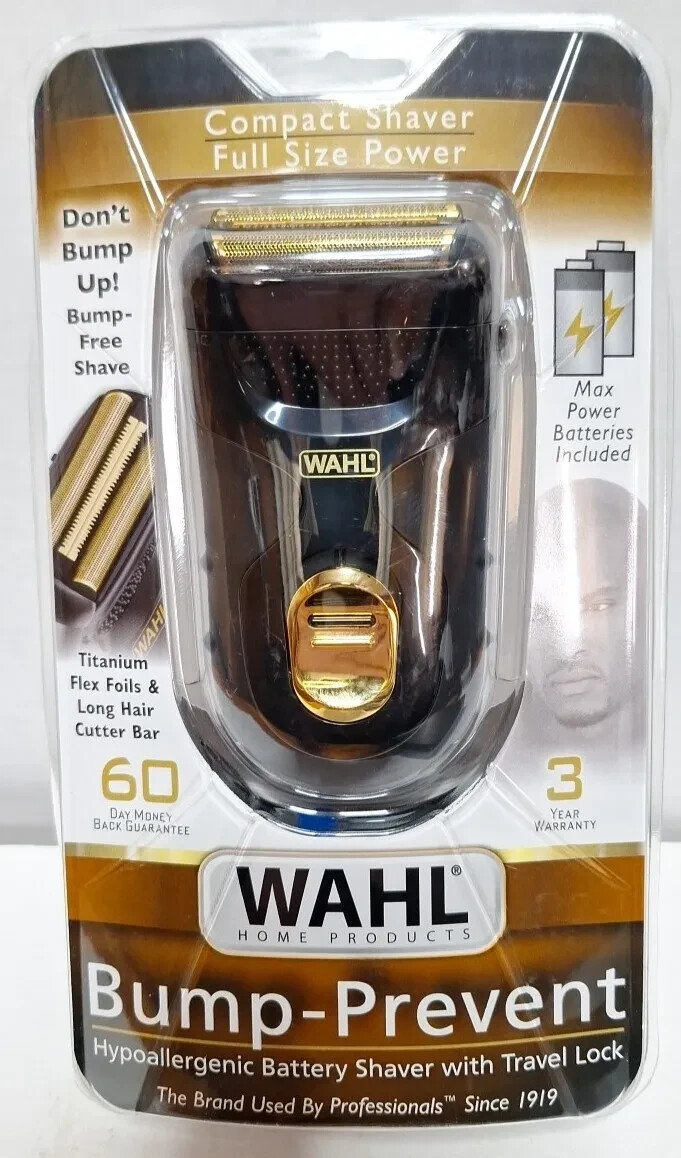 Wahl - Bump Prevent Hypoallergenic Battery Shaver with Travel Lock NEW ...