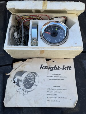 Knight Kit KG-340 Tachometer RPM Gauge Vintage NOS | eBay