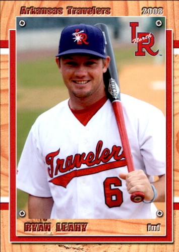 2008 Arkansas Travelers Grandstand #13 Ryan Leahy Salem Massachusetts MA Card | eBay
