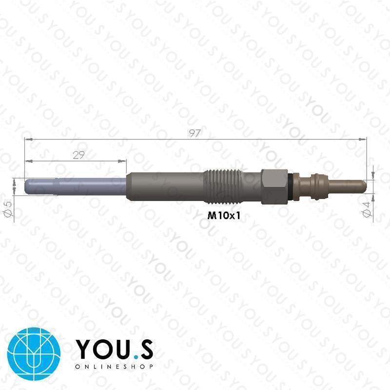 3 X You.S Originale Candelette per Skoda Fabia (6Y) 1.4 Tdi - 51/55/59 ...