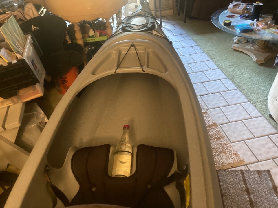 Kayak Gray Trophy 126 Future Beach 10’ 4’’ long, 29” across and 12 ...
