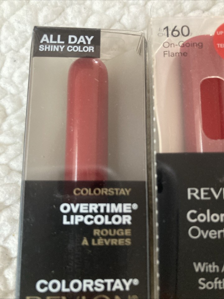 2 Revlon Colorstay Overtime #160 On Going Flame Longwear Lip color New ...