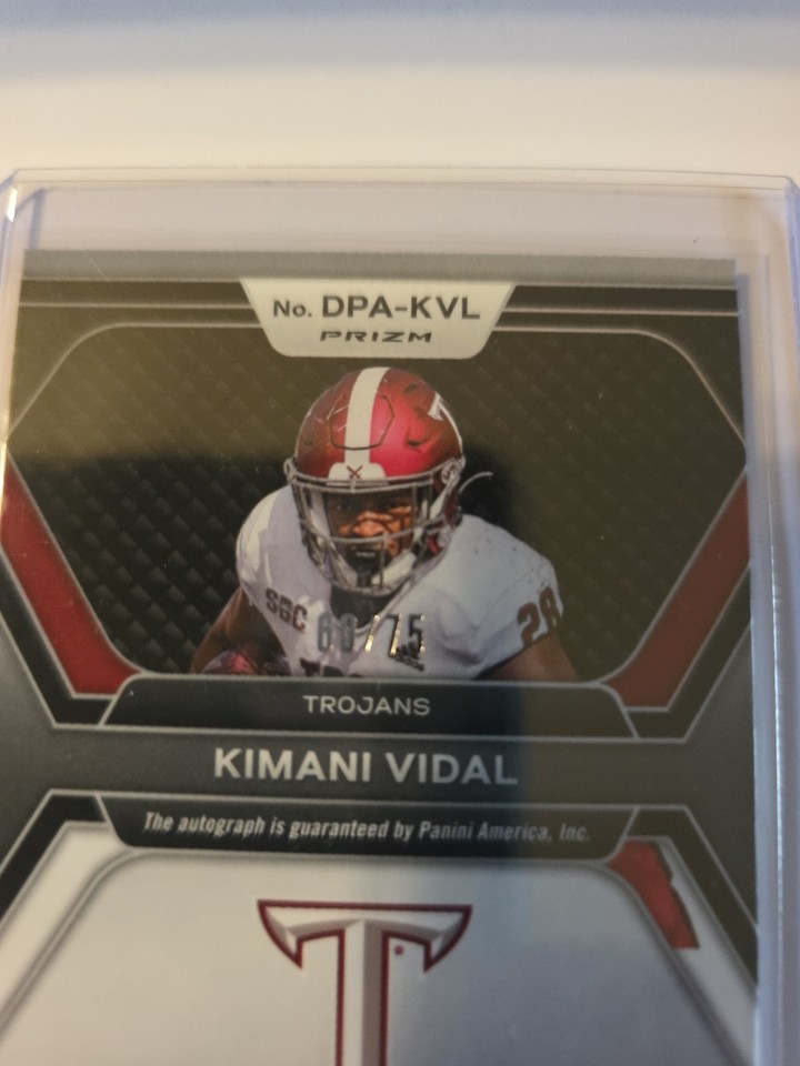2024 panini prizm football Draft Pick Autographs Kimani Vidal #ed 60/75 ...