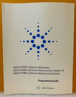 Agilent HP 08164-91016 2000 8163A Lightwave Multimeter Programming ...