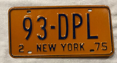 LICENSE PLATES NEW YORK 93-DPL 1975 | eBay