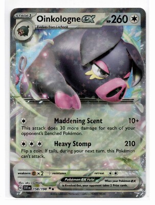 Pokémon TCG Oinkalogne ex Scarlet & Violet Base Set 158/198 Holo Double ...