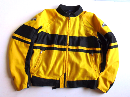 Teknic Armored Motorcycle Jacket Men's Adult Sz 46 Yellow/Black Full ...