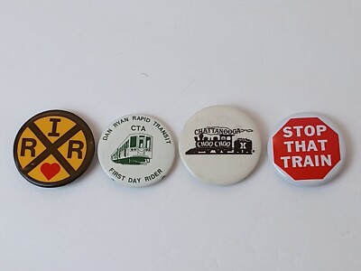 Vintage Train Theme Pinback Buttons Lot | eBay