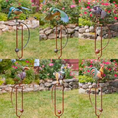 6 Assorted Bird Garden Rocking Stakes | eBay