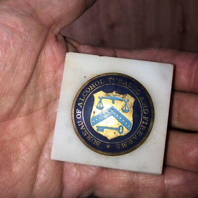 RARE Vintage Bureau Of Alcohol Tobacco Firearms ATF Fine Marble Base ...