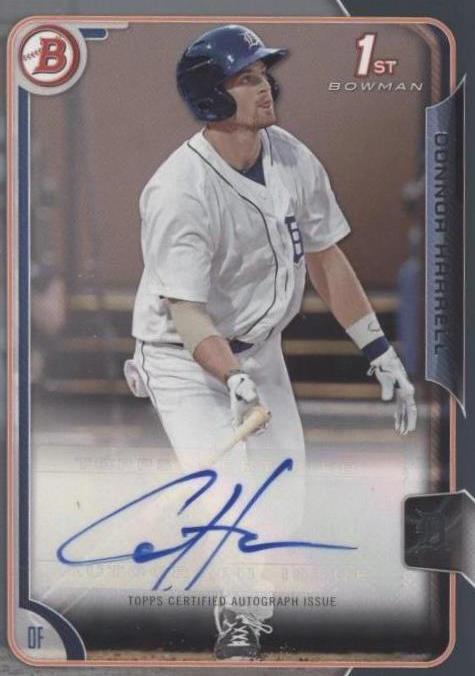 2015 Bowman - Prospects Autographs Connor Harrell #PA-CH Silver /499 ...
