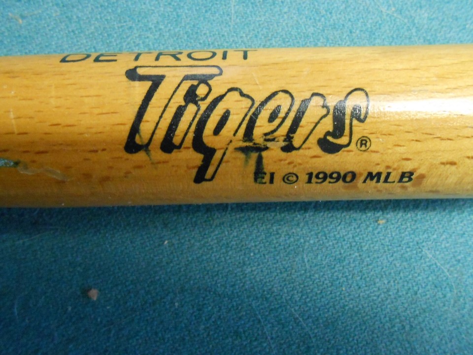 1 MLB BASEBALL 1990 MINIATURE BAT 18 inches DETROIT TIGERS AUTHENTIC ...