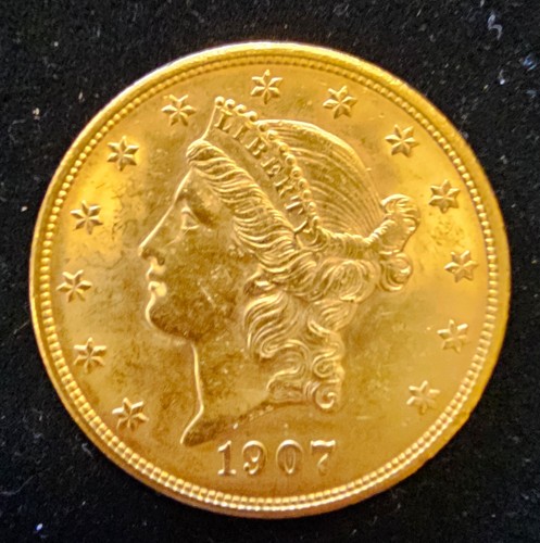 1907 Gold $20 Liberty Head, Great Type Coin, Last Year | eBay