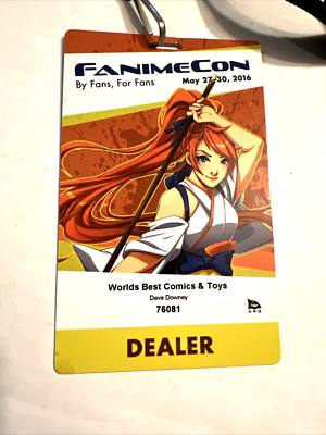 FANIME CONVENTION LANYARD AND PASS ANIME CON 2016 SAN JOSE CALIFORNIA ...