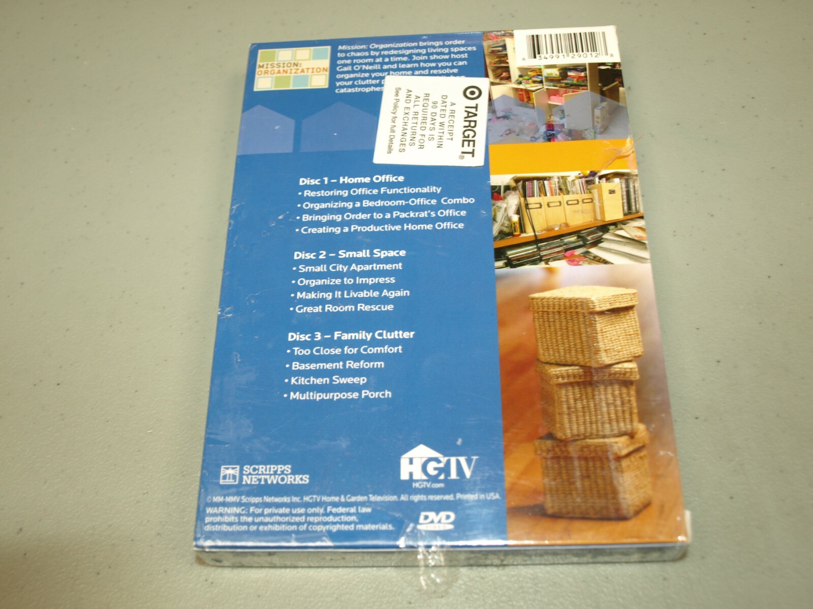 HGTV Mission Organization Home Office Small Space Family Clutter 3 DVD ...