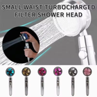 High Pressure Shower Head Adjustable 360°Rotation Turbine Water Saving ...