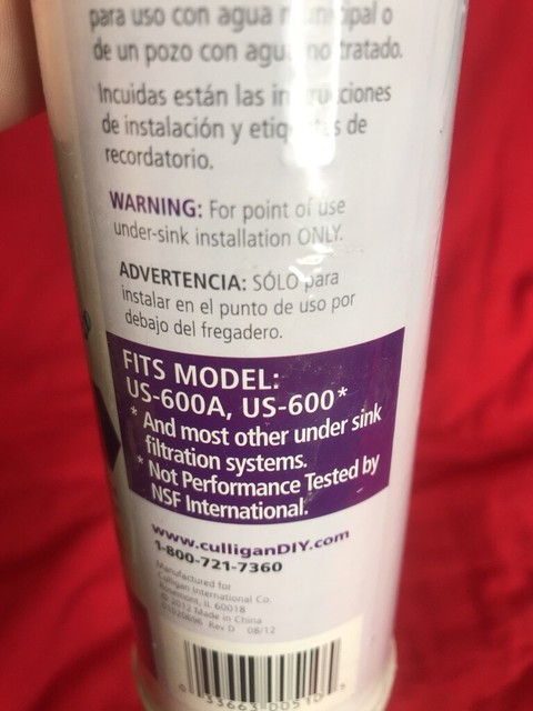 12 PK Culligan Under Sink Drinking Water Filter Cartridge D20a for sale ...