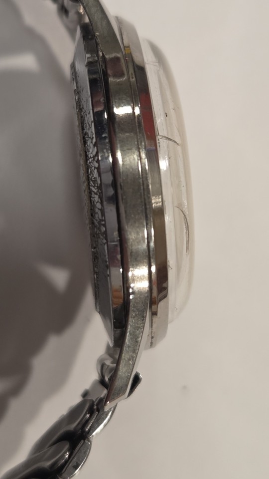Vintage Mid-century Norbee Mechanical Mens Silver Toned Watch Winds And ...