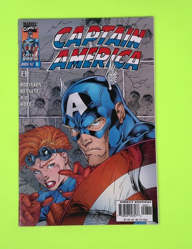 Captain America #8 Vol. 2 1997 Marvel Comics High Grade Comic Book J73 ...