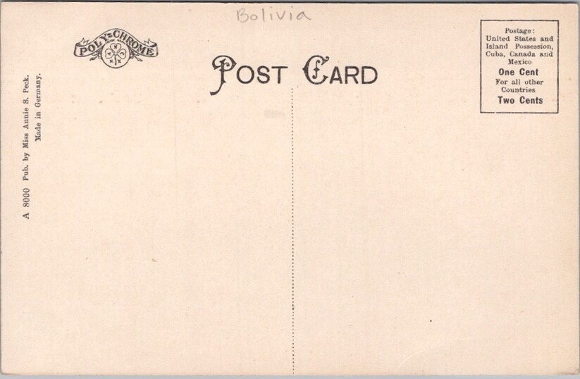 Vintage 1910s BOLIVIA Postcard "MT. SORATA from Second Camp" Climbing ...