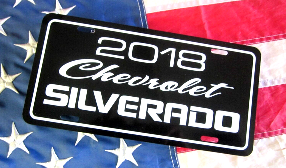 2018 Chevrolet SILVERADO pickup truck license plate tag 18 Chevy Pick ...