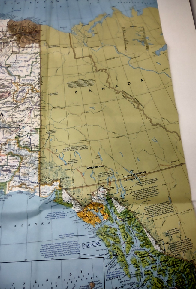 National Geographic Close Up USA Map Of Alaska June 1975 | eBay