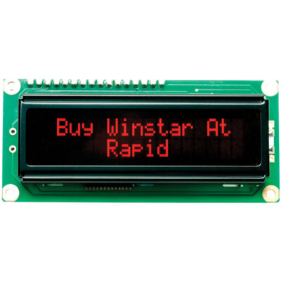 Winstar WH1602B-RTI-JT 16x2 LCD Red Characters On Black Background ...