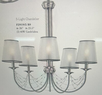Murray Feiss Lighting 5-Light Chandelier F2919/5BS | eBay