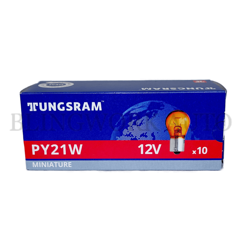 10pcs TUNGSRAM PY21W 1056 BAU15S AMBER B10 12V 21W OEM Replacement ...