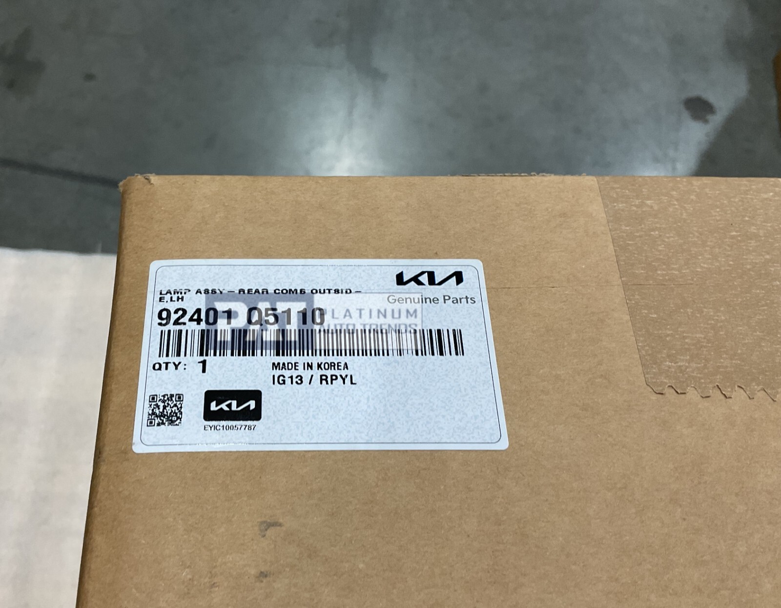 GENUINE KIA SELTOS 2021-2023 TAIL LAMP ASSEMBLY (LED) LH=DRIVERSIDE ...