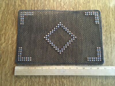 VINTAGE METALLIC WOVEN MAT WITH BEADS VERY UNIQUE | eBay