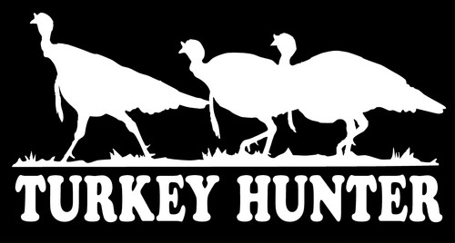 Turkey Hunter Decals car truck window vinyl hunting sticker turkeys ...