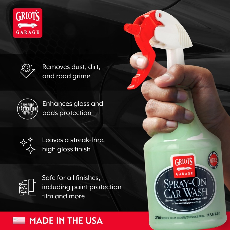 Griot's Garage Spray-On Car Wash for Vehicle Cleaning and Detailing ...