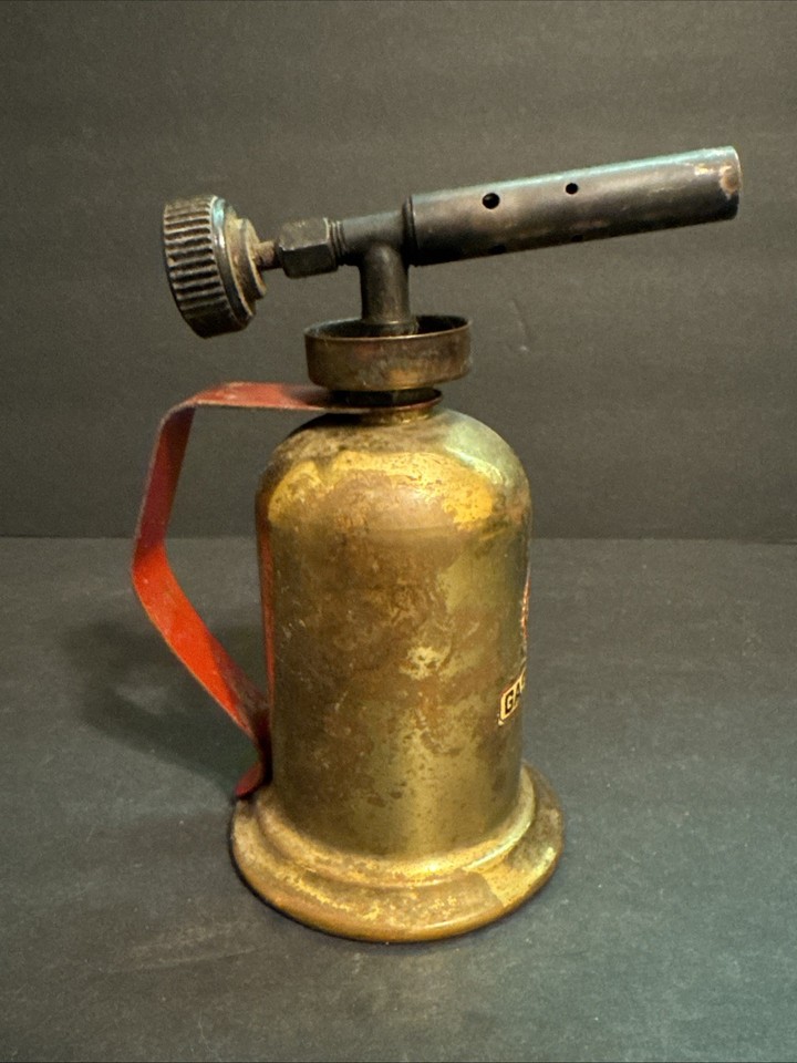 The Lenk Mfg. Company Gasoline Blow Torch Newton, MASS Brass Vintage ...