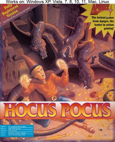 Hocus Pocus PC Mac Game Apogee 1994 Windows 7 8 10 11 | eBay
