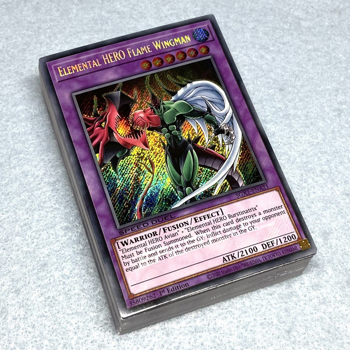 Yugioh Gx Elemental Hero Flame Wingman PF Studio Yu Gi Oh GX#3