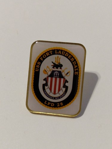 USS Fort Lauderdale LPD 28 Together We Fight Lapel Pin | eBay
