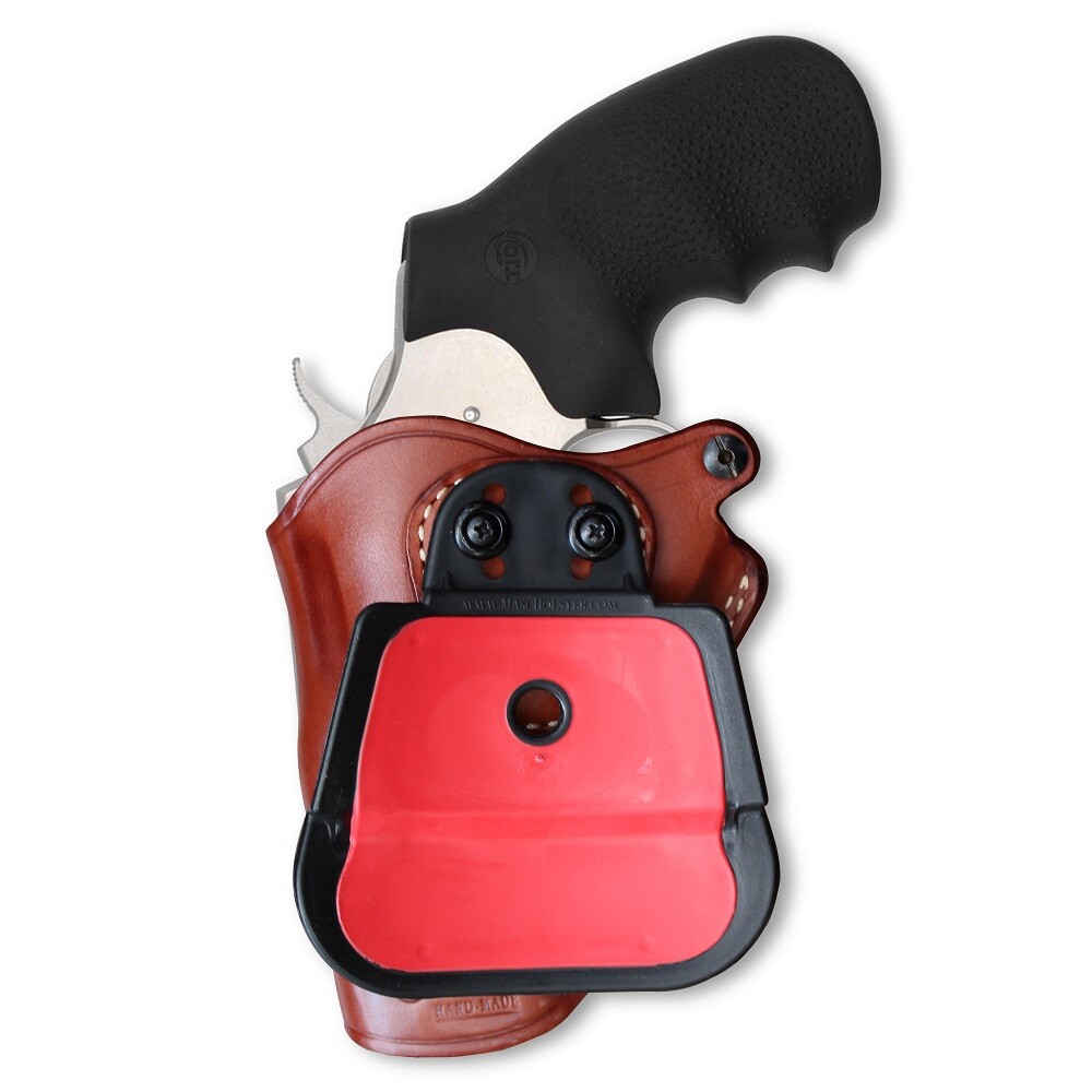 Leather OWB Paddle Holster Fits, Colt Python 357 Mag Revolver 3" Barrel ...