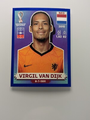 2022 Panini FIFA World Cup Qatar Stickers Netherlands Blue Virgil Van ...