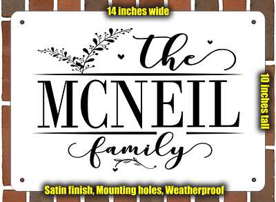 McNeil Family Decorative Metal Door or Wall Plaque (Style 2) | eBay