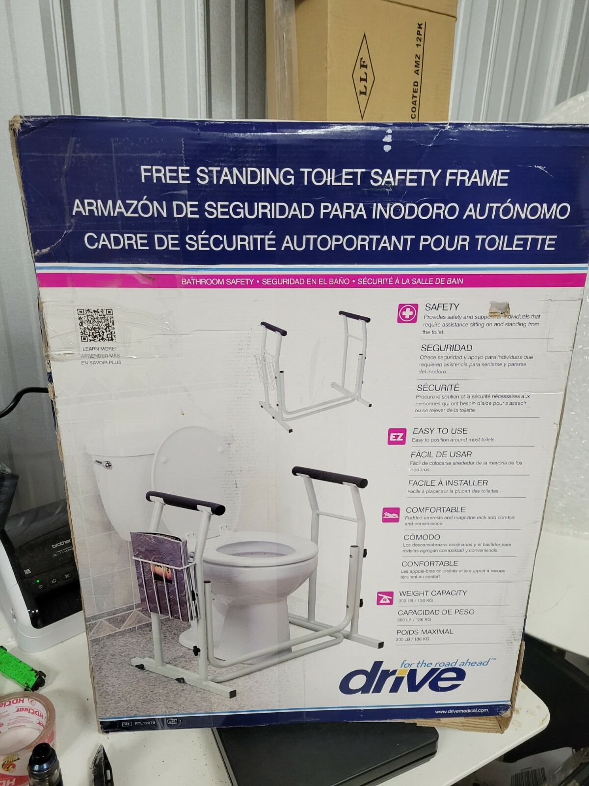 Free Standing Freestanding Bathroom Toilet Safety Frame Drive Rail Arm ...