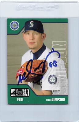 2002 UD 40 Man #191 Allan Simpson Mariners Signed Auto *H6479 | eBay
