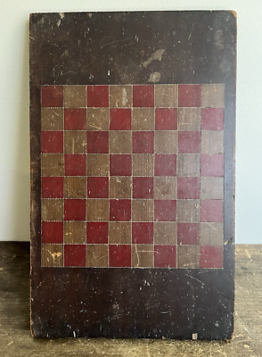 Antique Checkerboard Game Board 1900-1920 Nine Men Morris Double Sided ...
