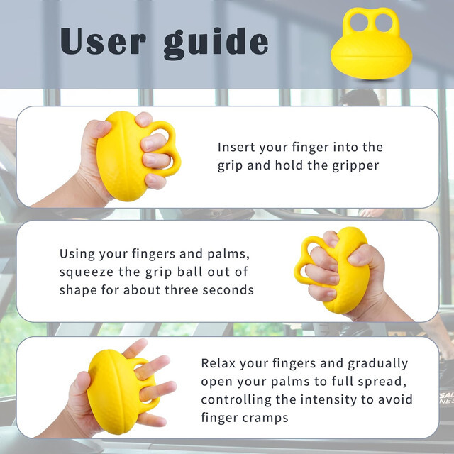 Finger Ball Hand Grip Exerciser Squeeze Stress Ball for Arthritis ...