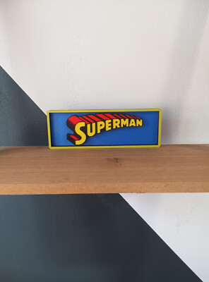 plaque cine 3d / superman 20cm de long | eBay
