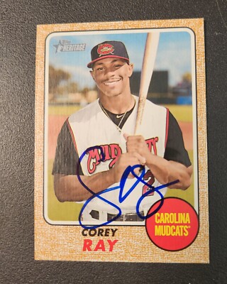 Corey Ray Signed Autograph 2017 Topps Heritage Milwaukee Brewers | eBay
